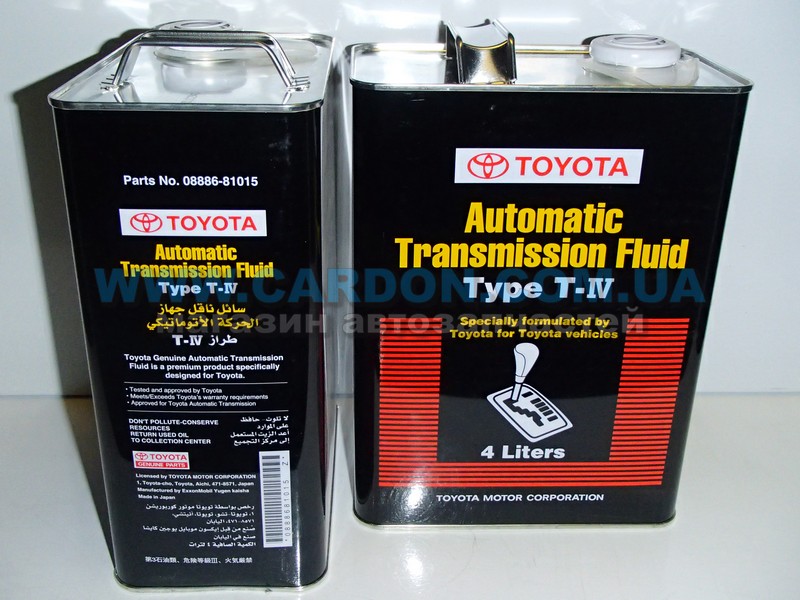 08886-81015 Масло ATF TYPE T-4 / 4L TOYOTA/LEXUS | CARDON.COM.UA